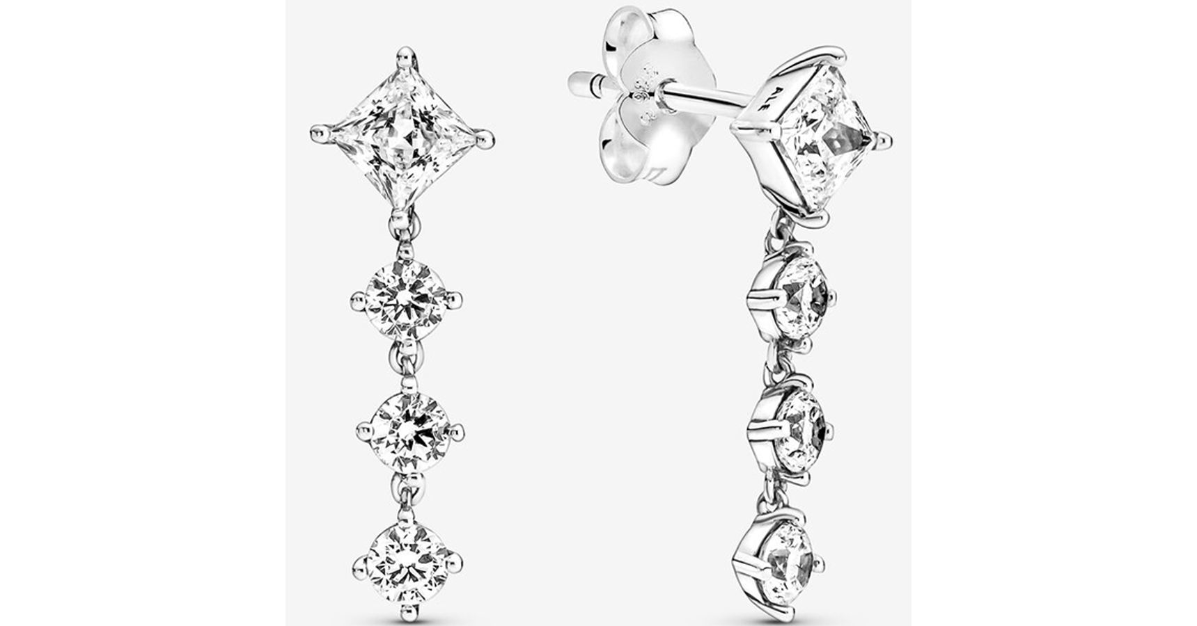 Pandora szikrázó kerek és szögletes fülbevaló - 290045C01 - Pandora ...