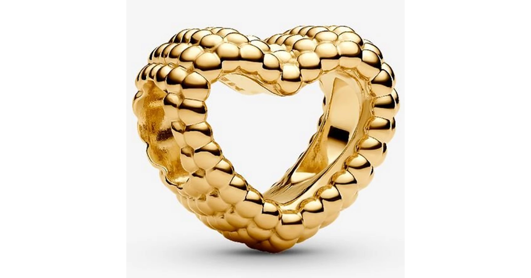 Pandora sárga arany gyöngyös szív charm - 767516C00 - Pandora charmok ...