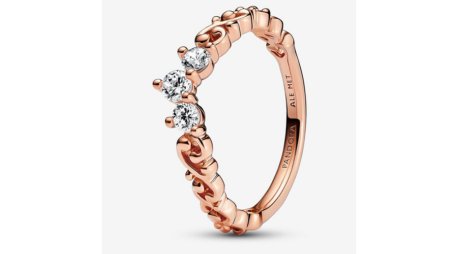 Pandora rozé arany fejedelmi korona gyűrű - 182232C01-48 - Pandora ...